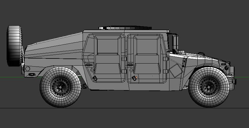 Humvee army truck simulator 3D model | CGTrader