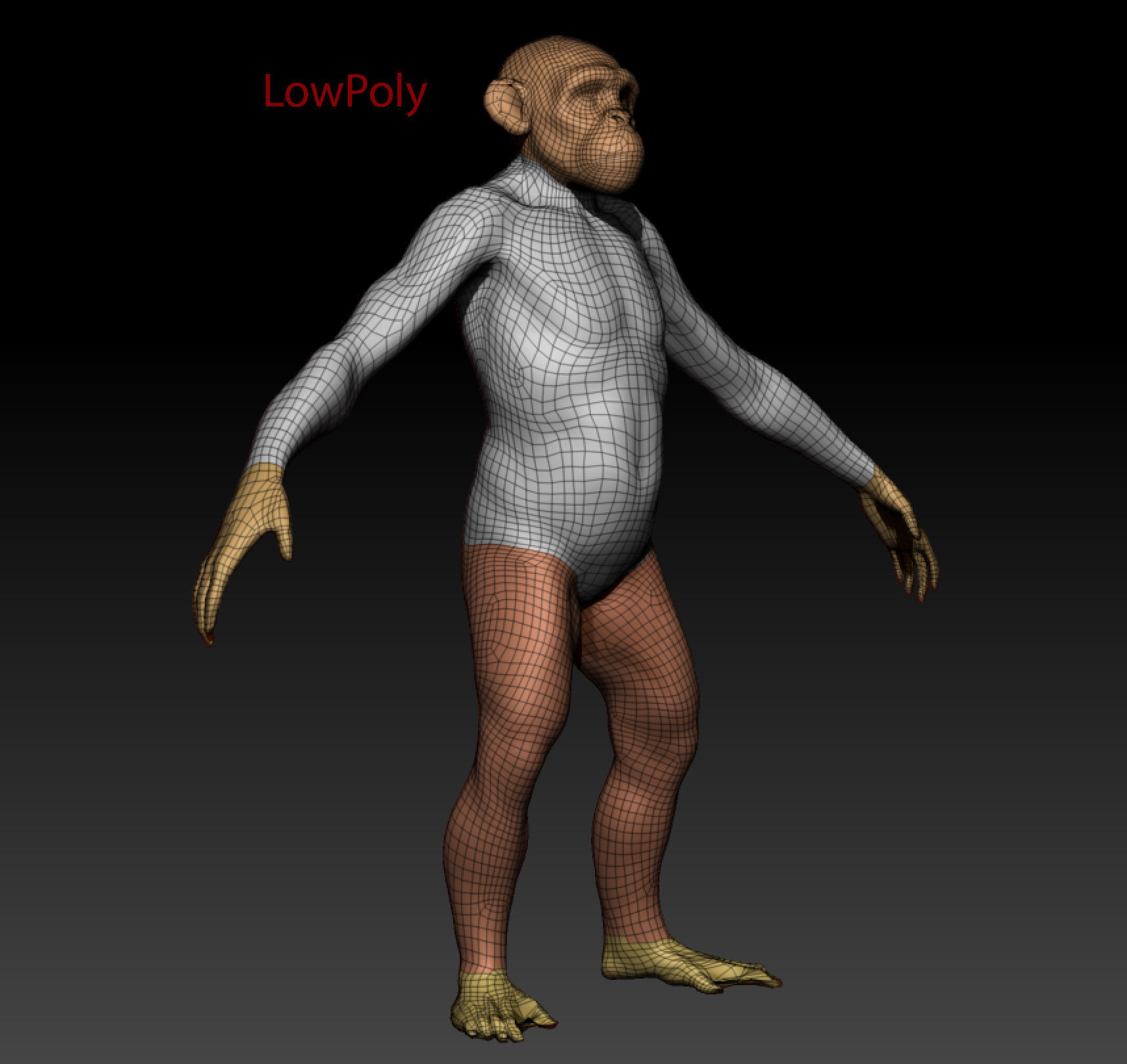 3D model Ape High Detailed High and Low Poly VR / AR / low-poly | CGTrader