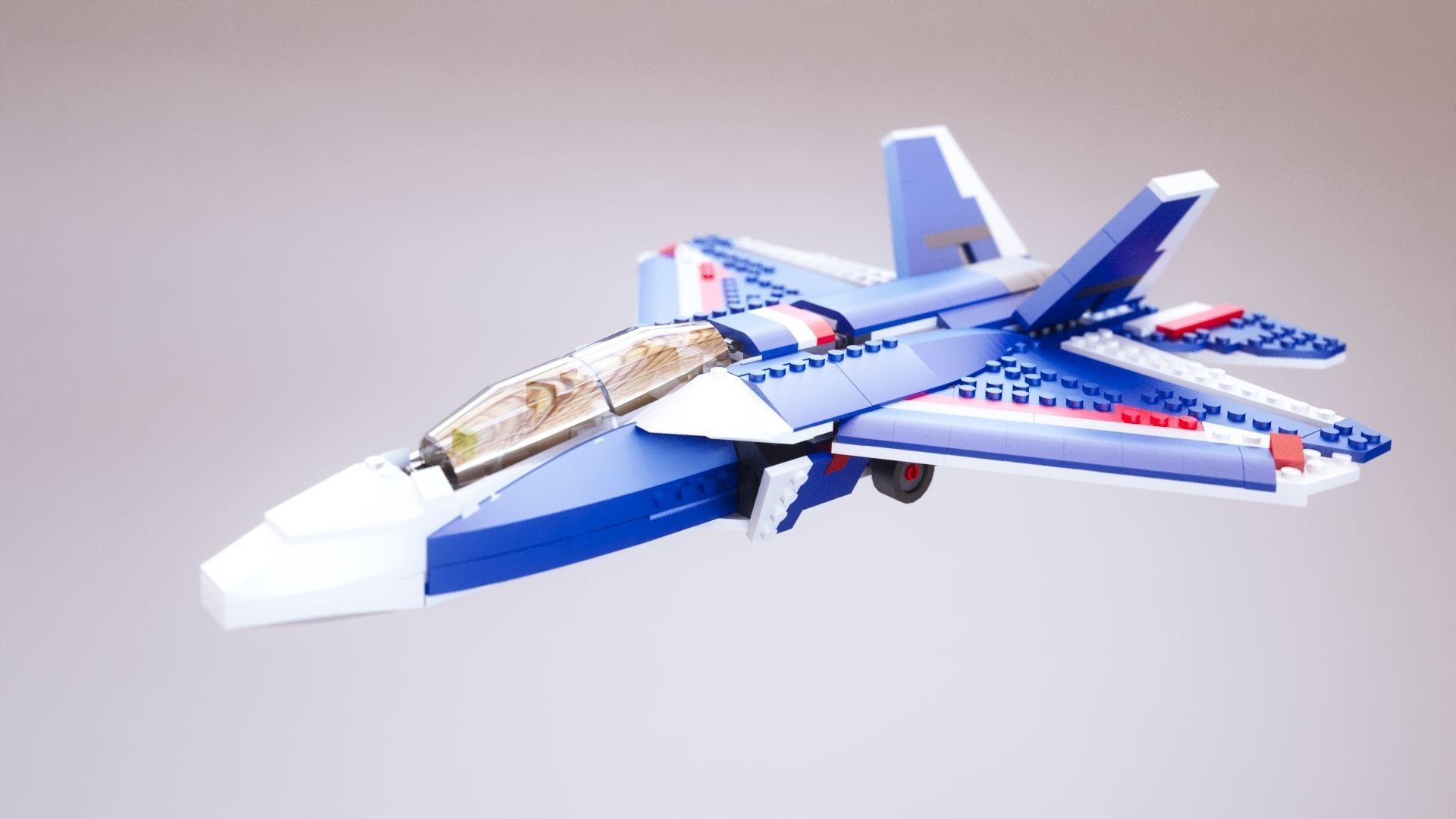 Lego creator Plane 31039 3d model and bricks animation 3D model ...