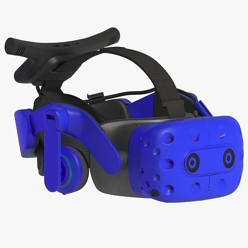 3D model HTC Vive Pro 2 Blue Emissive VR / AR / low-poly | CGTrader