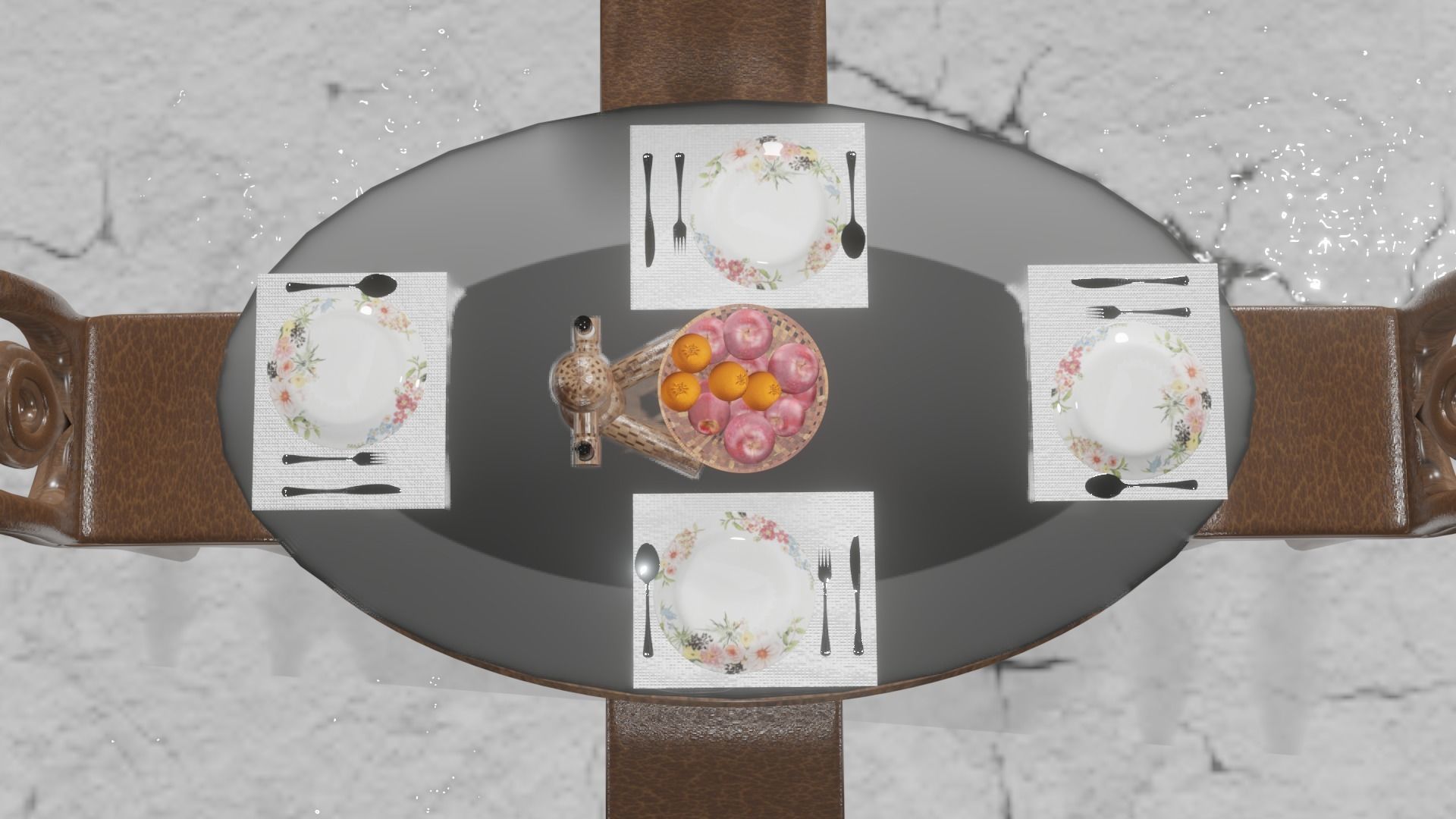 Classic Dining Table 3D model 3D printable | CGTrader