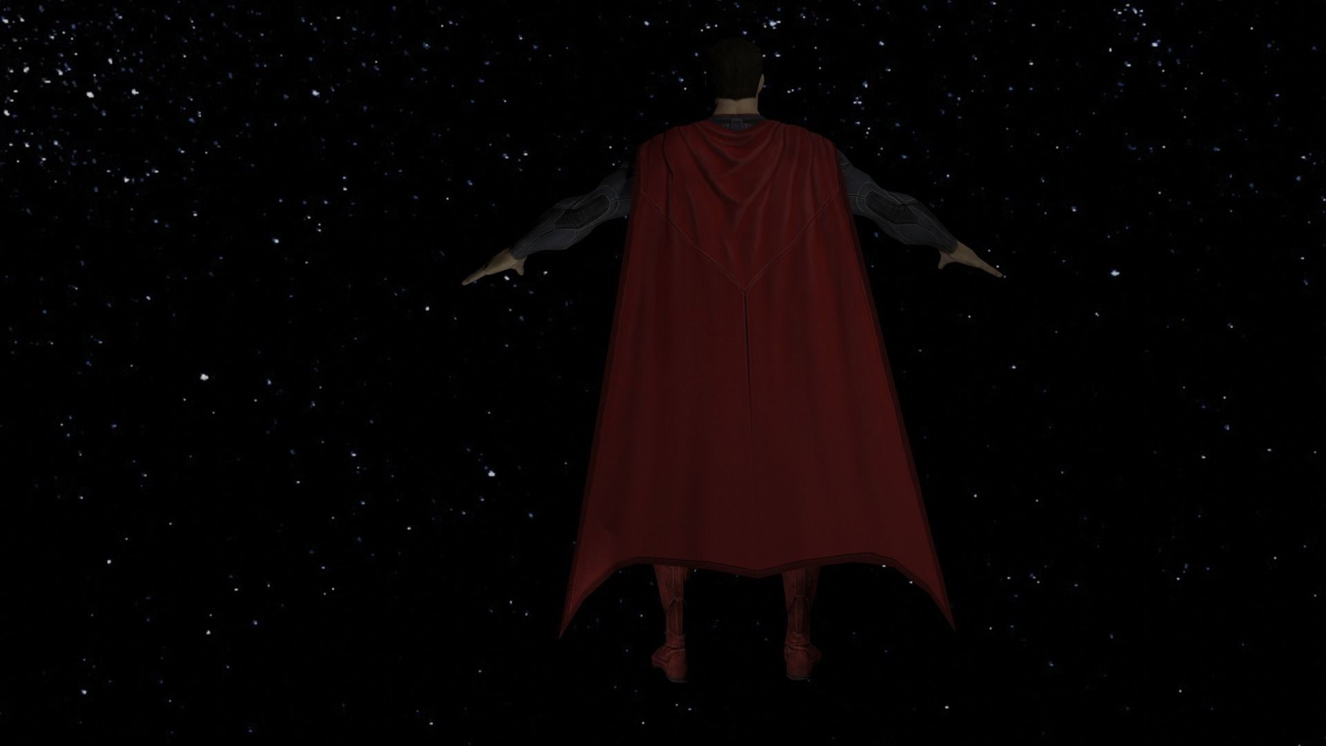 3D model Superman flying in night sky VR / AR / low-poly | CGTrader