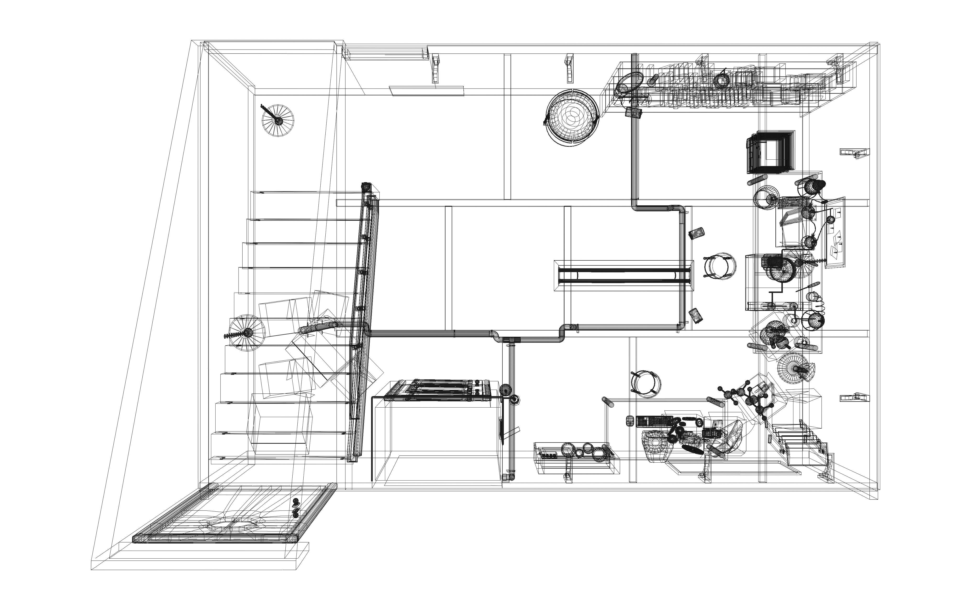 3D model Basement laboratory VR / AR / low-poly | CGTrader