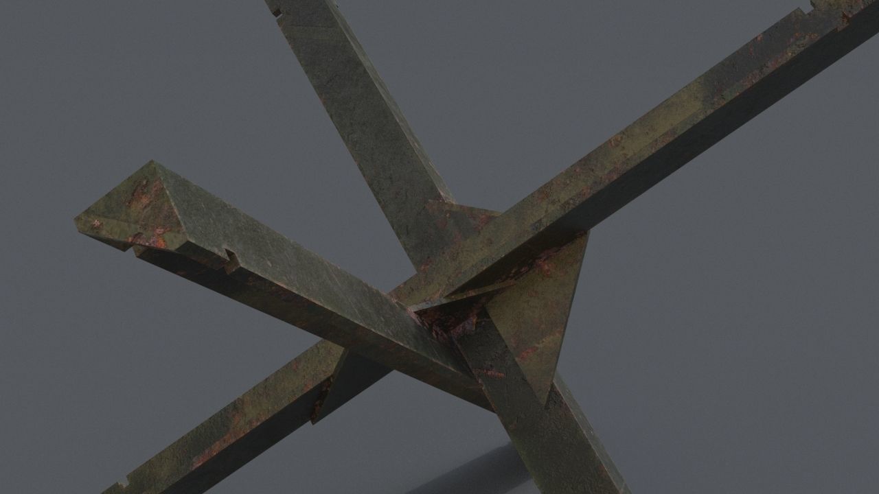 Czech hedgehog WW2 barricade 3D model | CGTrader