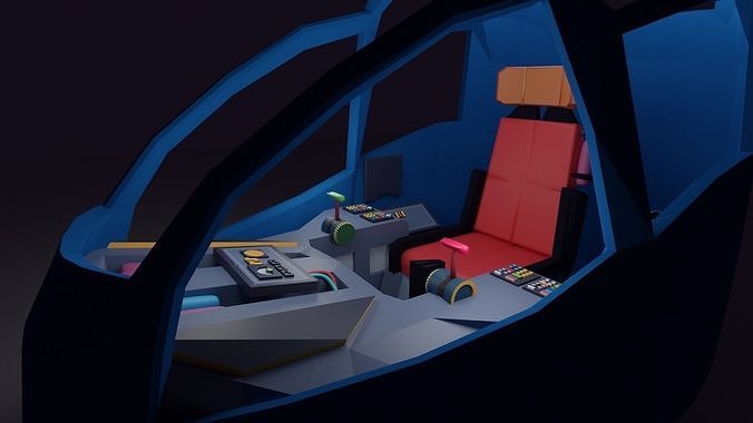 Spaceship Cockpit for VR free VR / AR / low-poly 3D model | CGTrader