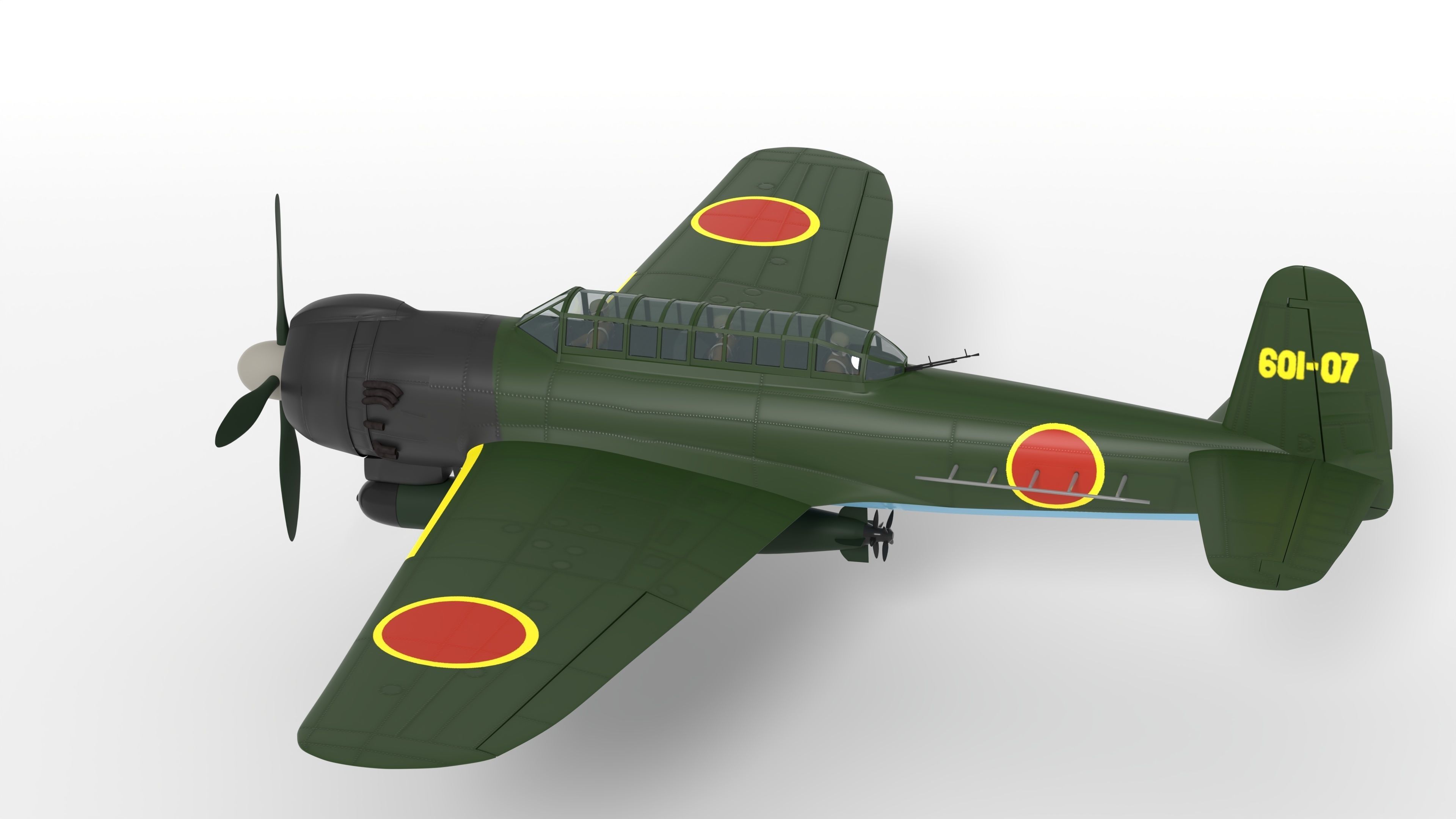 Nakajima B6N Tenzan - very simple model 3D model | CGTrader