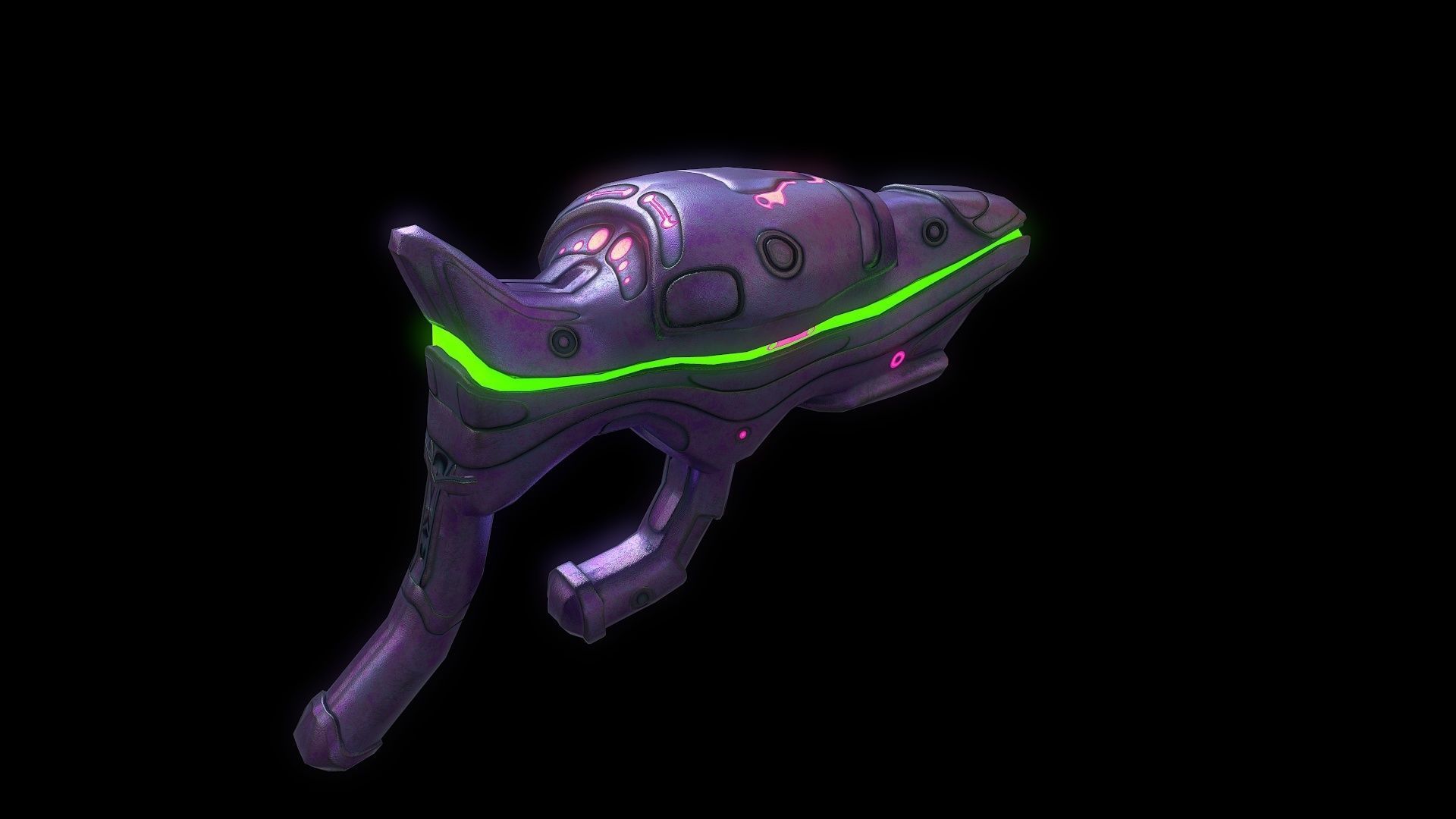 3D model Low poly sci fi alien blaster weapon VR / AR / low-poly | CGTrader