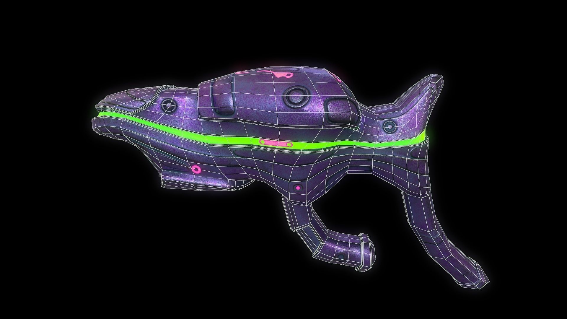 3D model Low poly sci fi alien blaster weapon VR / AR / low-poly | CGTrader