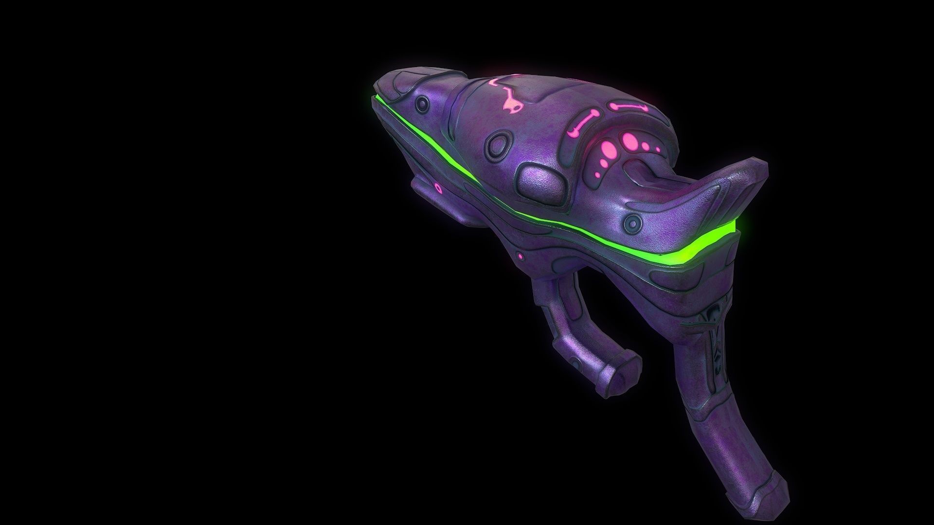 3D model Low poly sci fi alien blaster weapon VR / AR / low-poly | CGTrader
