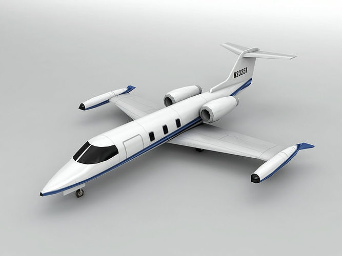 3D model Learjet 25 Jet Aircraft LOW VR / AR / low-poly | CGTrader