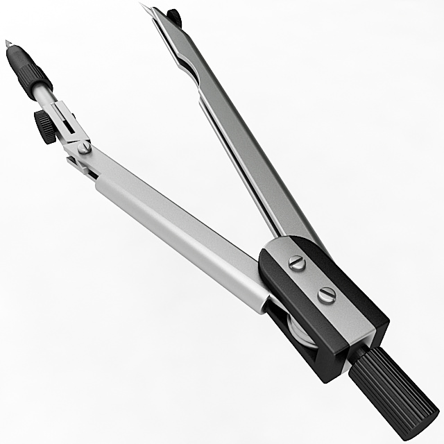 Draftsman s Compass 3D model rigged | CGTrader