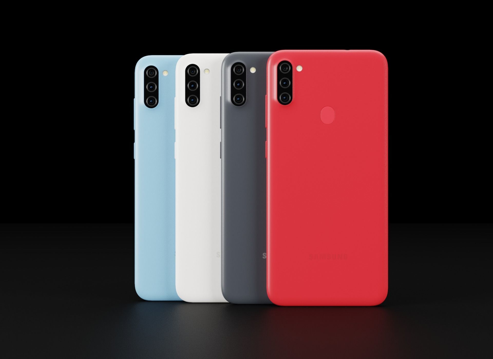 Samsung Galaxy A11 In All Official Colors free VR / AR / low-poly 3D ...