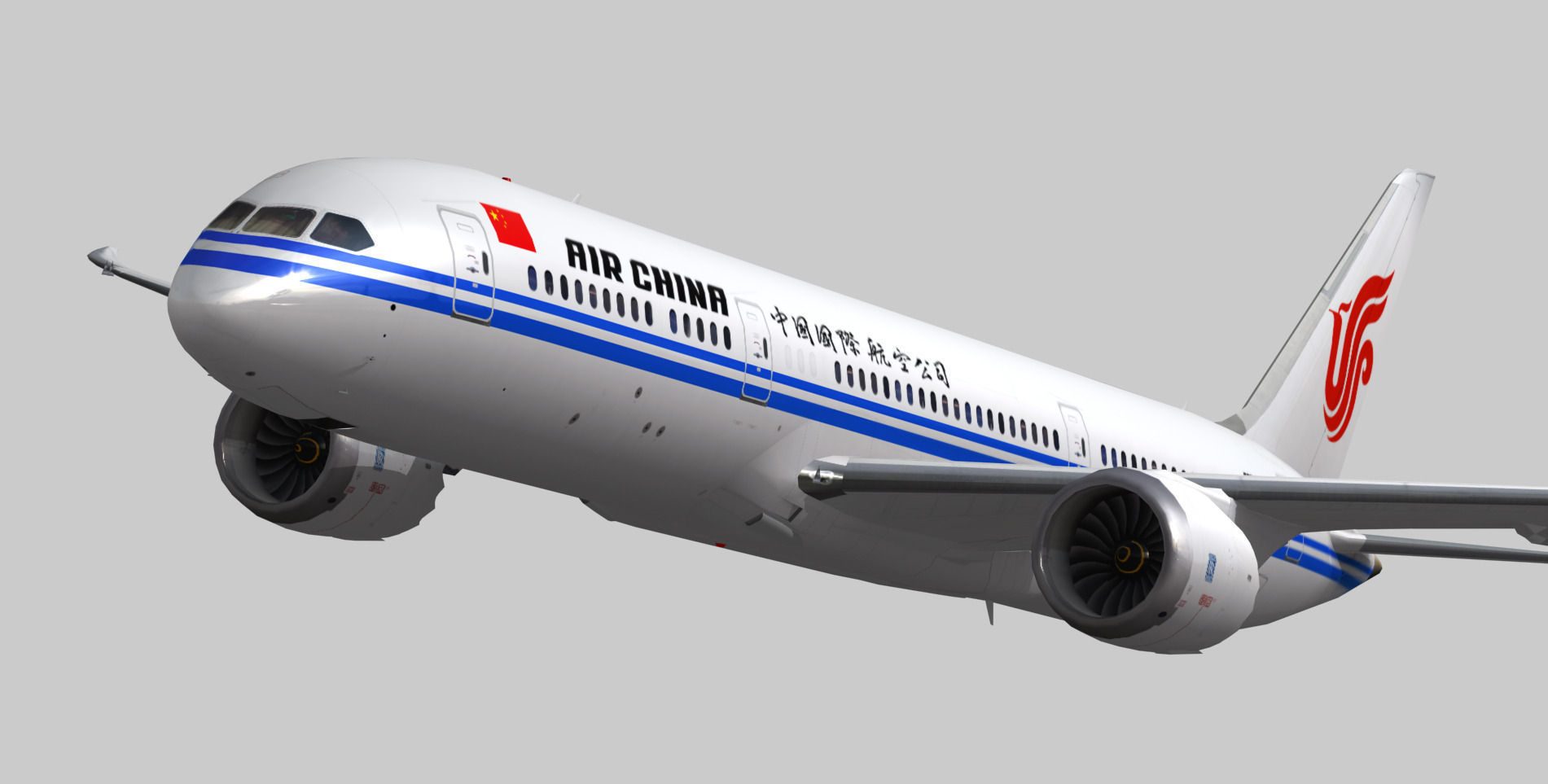 3D model Boeing 787-9 Dreamliner Air China VR / AR / low-poly rigged ...
