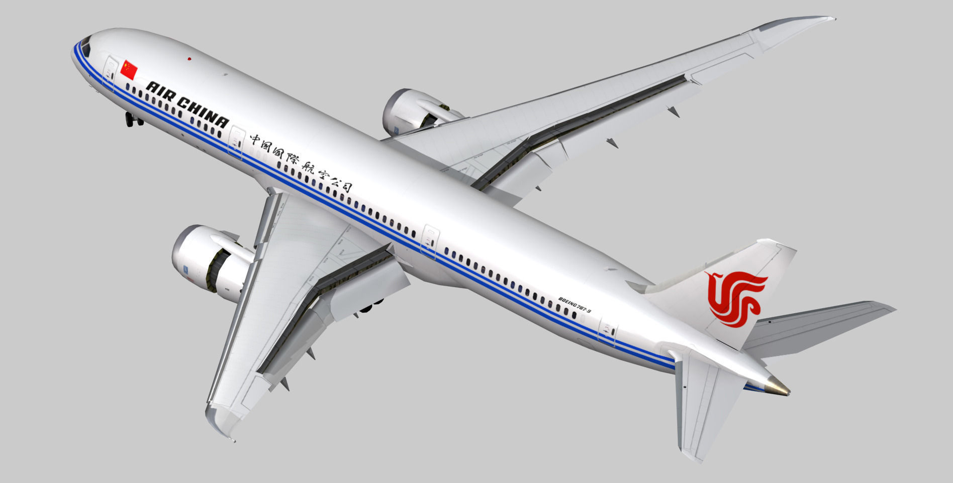 3D model Boeing 787-9 Dreamliner Air China VR / AR / low-poly rigged ...