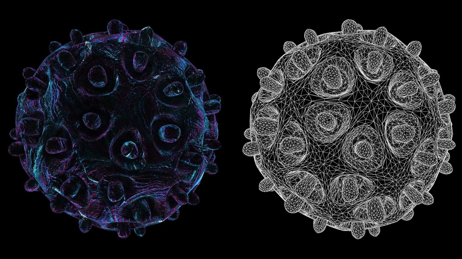 Pack of 24 Alien Virus Bacteria Macrophage Sci Fi Collection 3D model ...