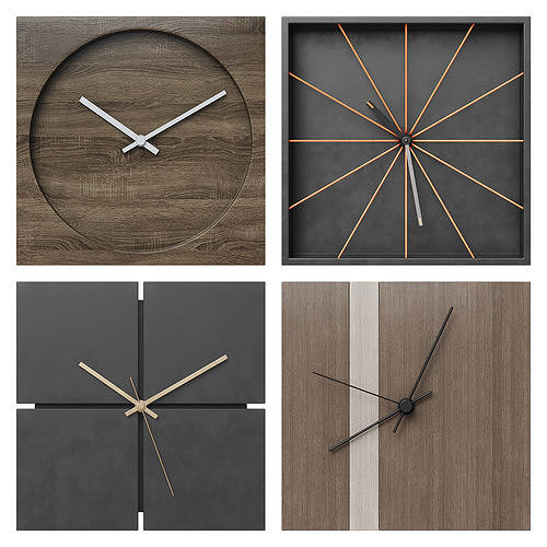 Wall clock v2 3D model | CGTrader