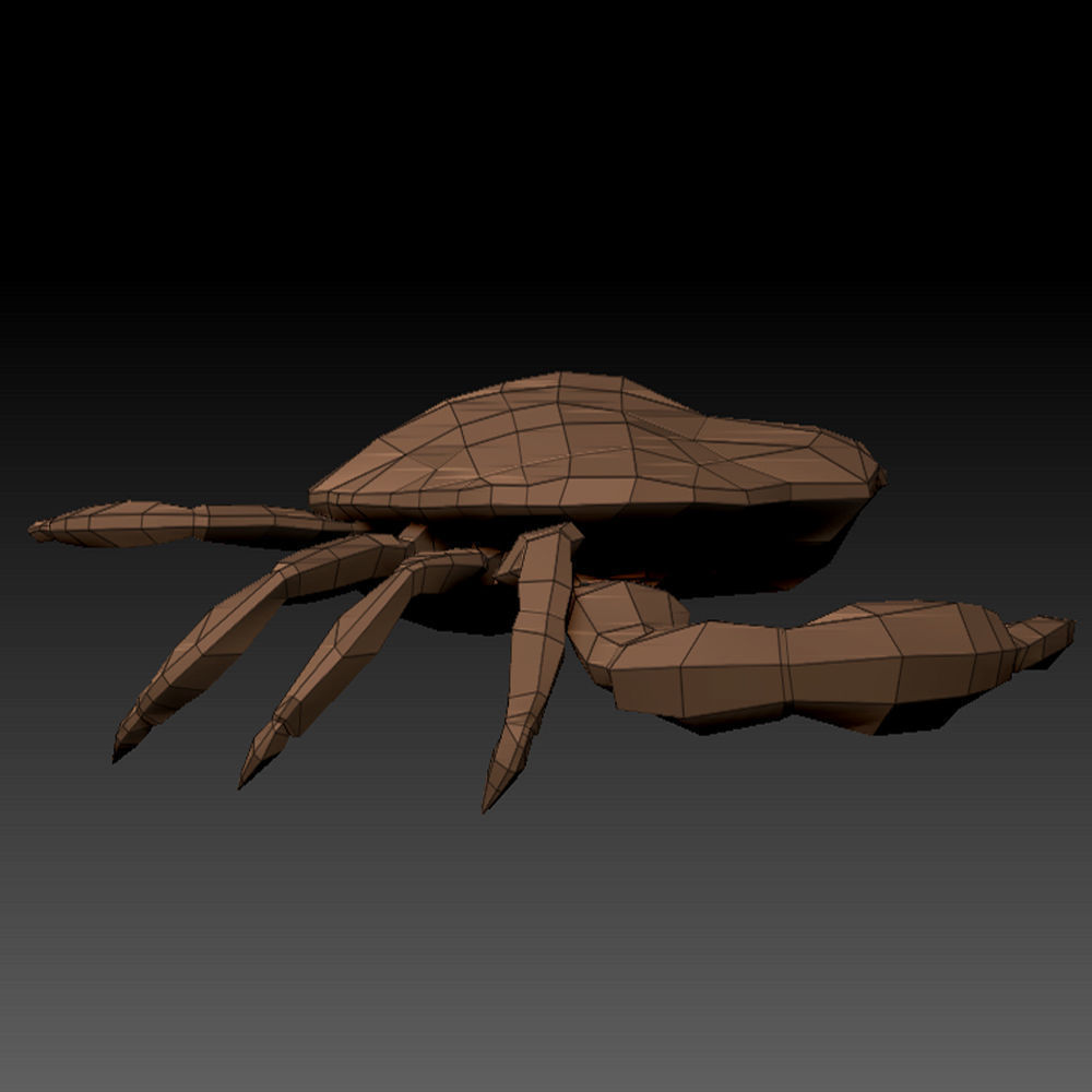 3D model 3D CRAB -LOWPOLY VR / AR / low-poly | CGTrader