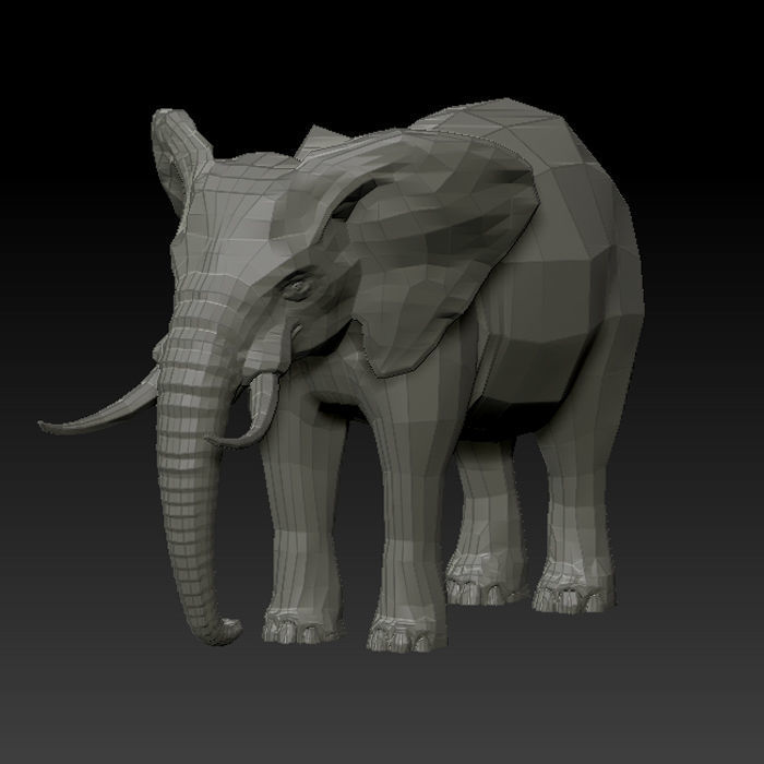 3D model 3D ELEPHANT - LOWPOLY VR / AR / low-poly | CGTrader