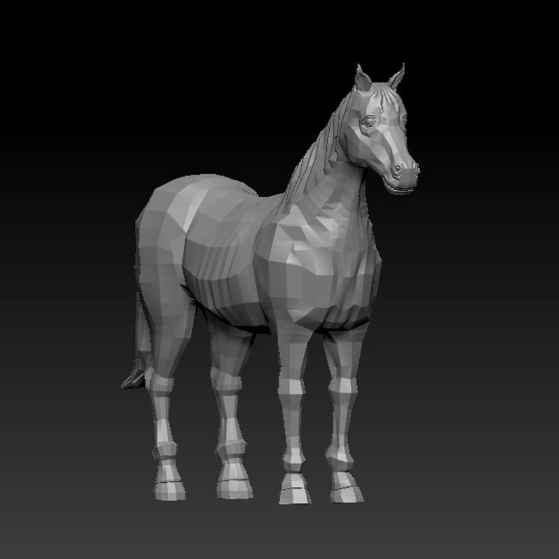3D model 3D HORSE LOWPOLY VR / AR / low-poly | CGTrader