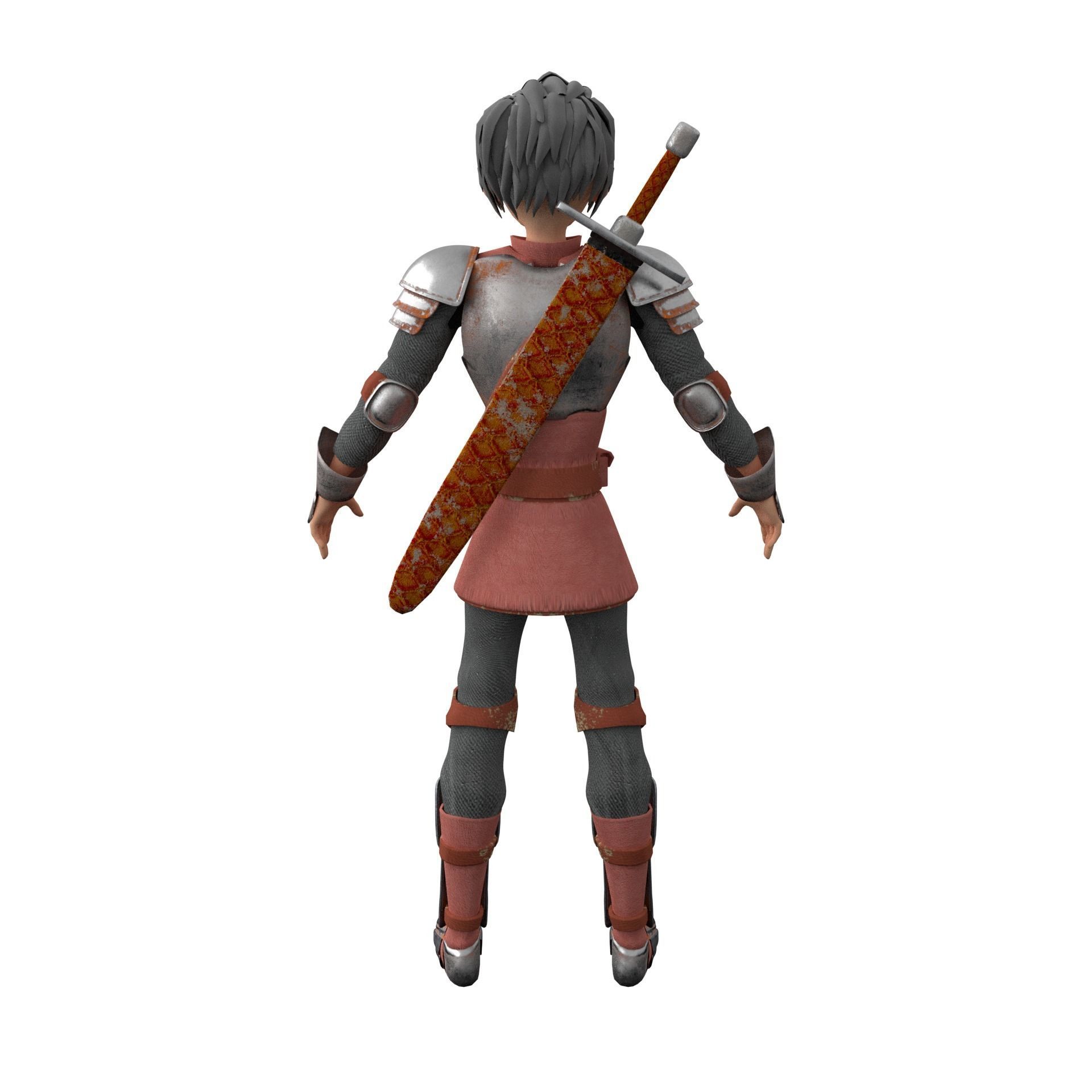 Stylized Medieval Warrior Character 3D model | CGTrader