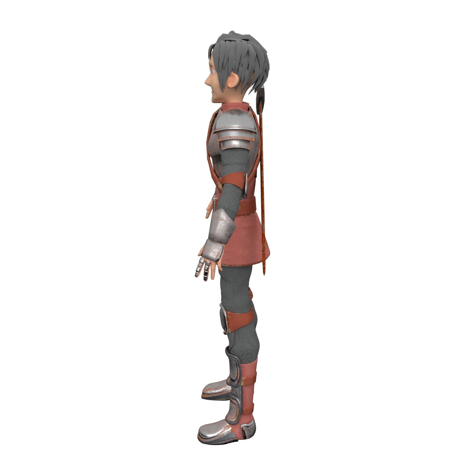 Stylized Medieval Warrior Character 3D model | CGTrader