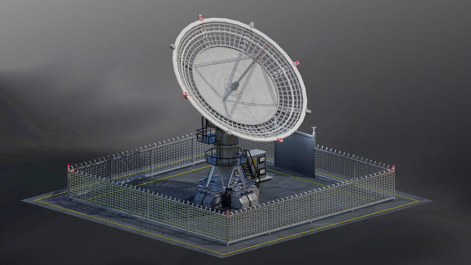 Radio telescope free VR / AR / low-poly 3D model animated | CGTrader