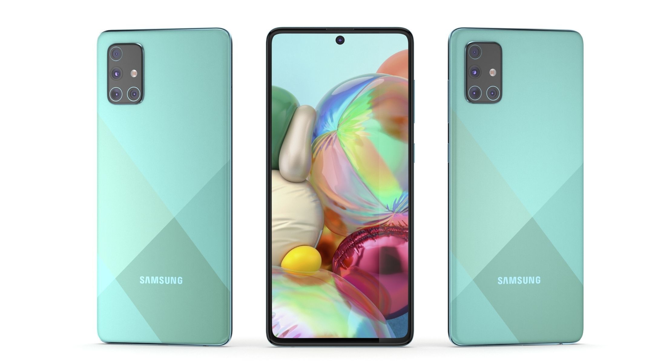 Samsung Galaxy A71 Prism Crush Blue 3D model | CGTrader