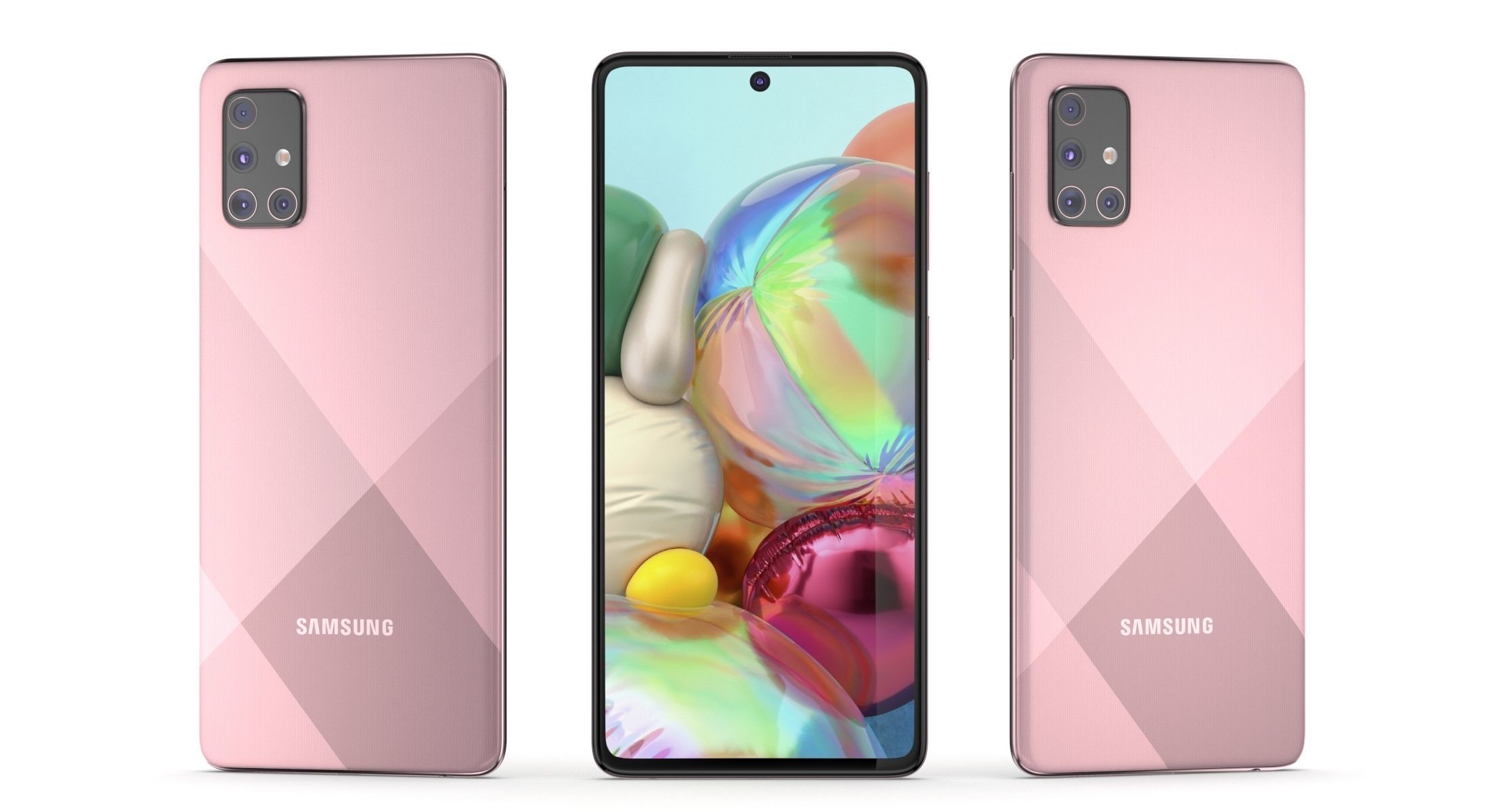 Samsung Galaxy A71 Prism Crush Pink 3D model | CGTrader