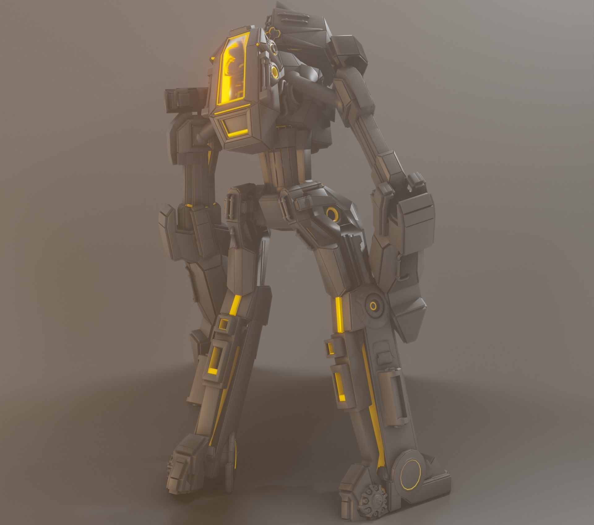 Rigged worker droid robot 3D model rigged | CGTrader