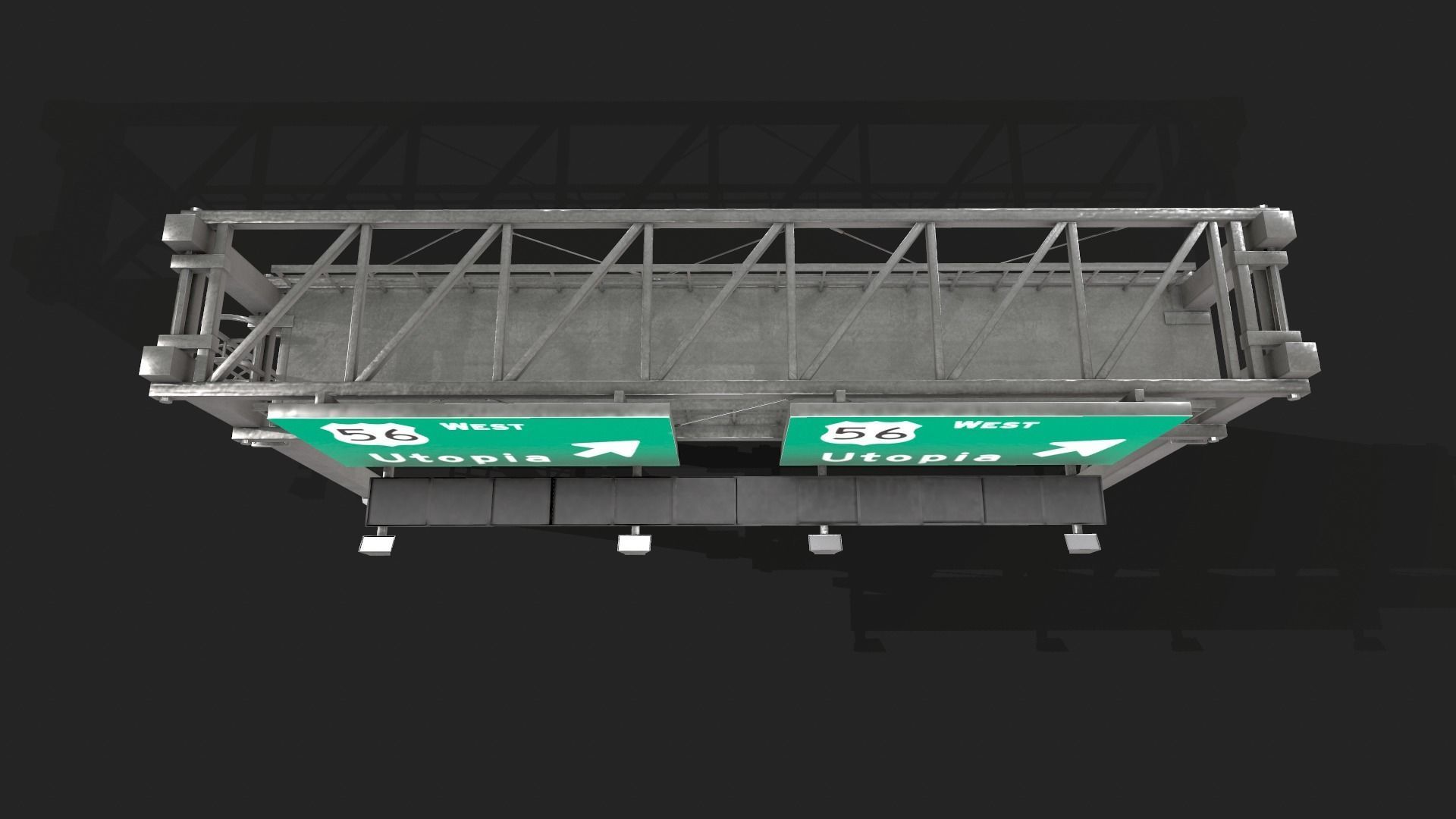 Gantry Sign 3D model | CGTrader