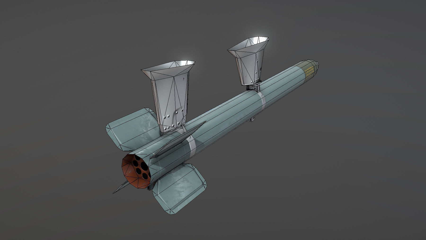 3D model US Rocket HVAR VR / AR / low-poly rigged | CGTrader