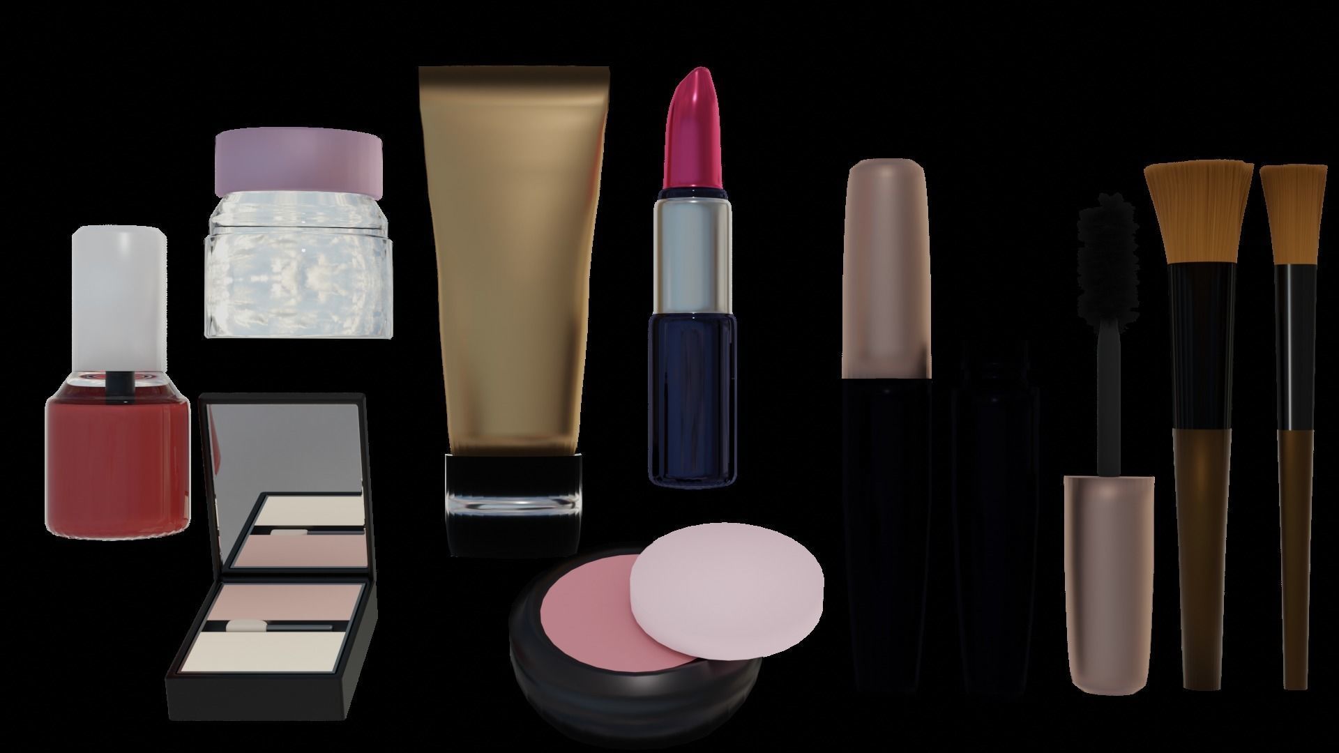 Basic Cosmetics Set 3D model | CGTrader