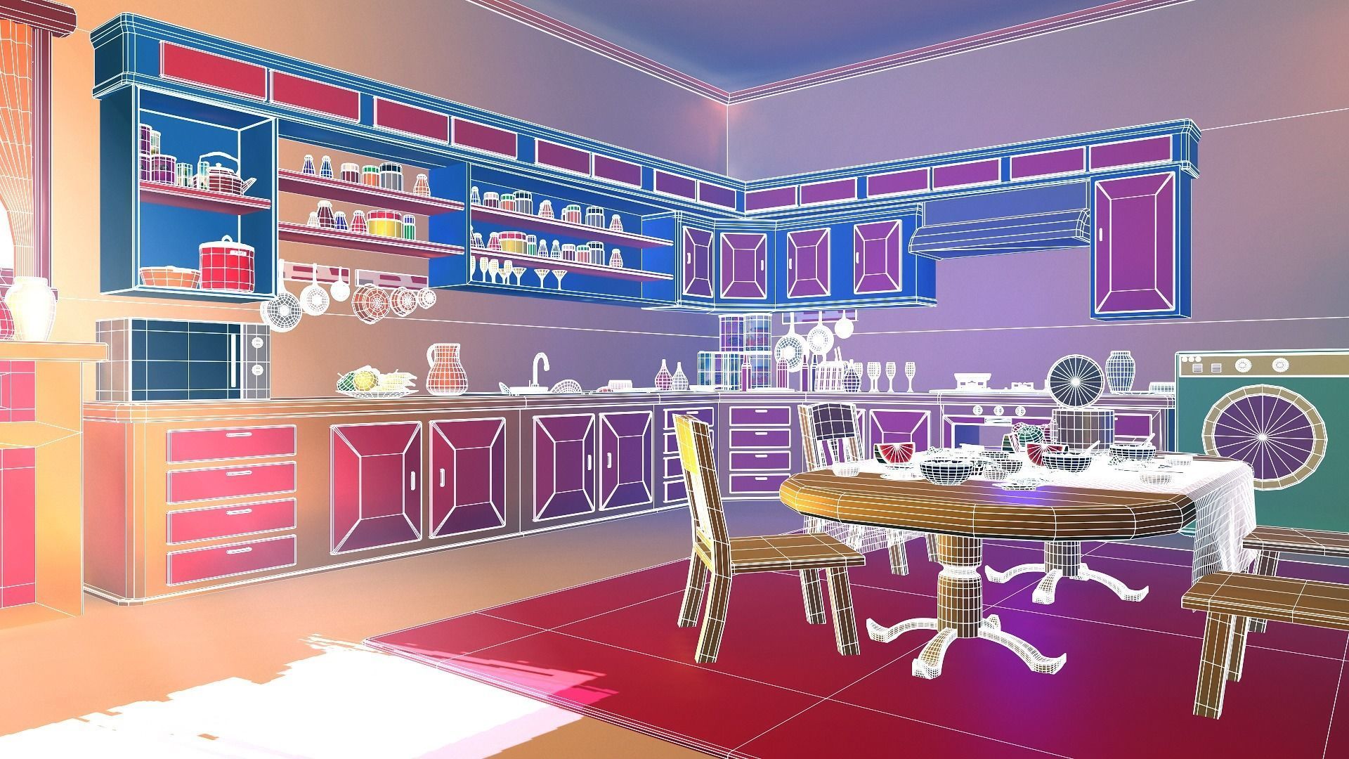 Asset - Cartoons - Background 05 - Hight Poly 3D Model Collection ...