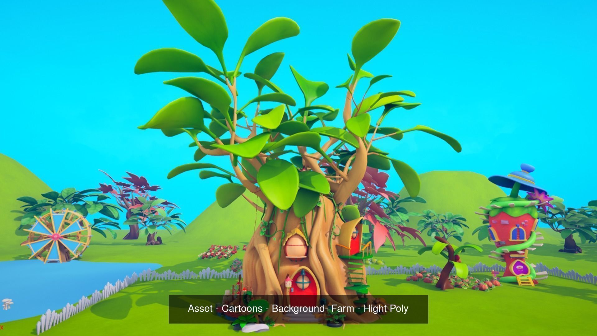 Asset - Cartoons - Background 05 - Hight Poly 3D Model Collection ...