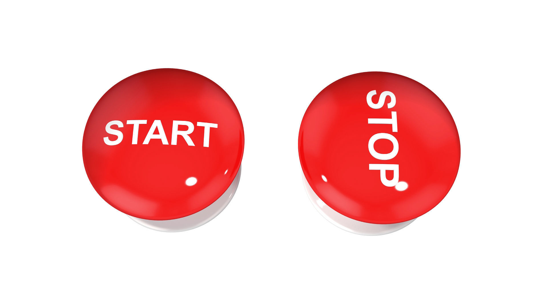 Button start stop 3D model | CGTrader