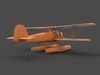 biplane orange 3D model 3D printable | CGTrader