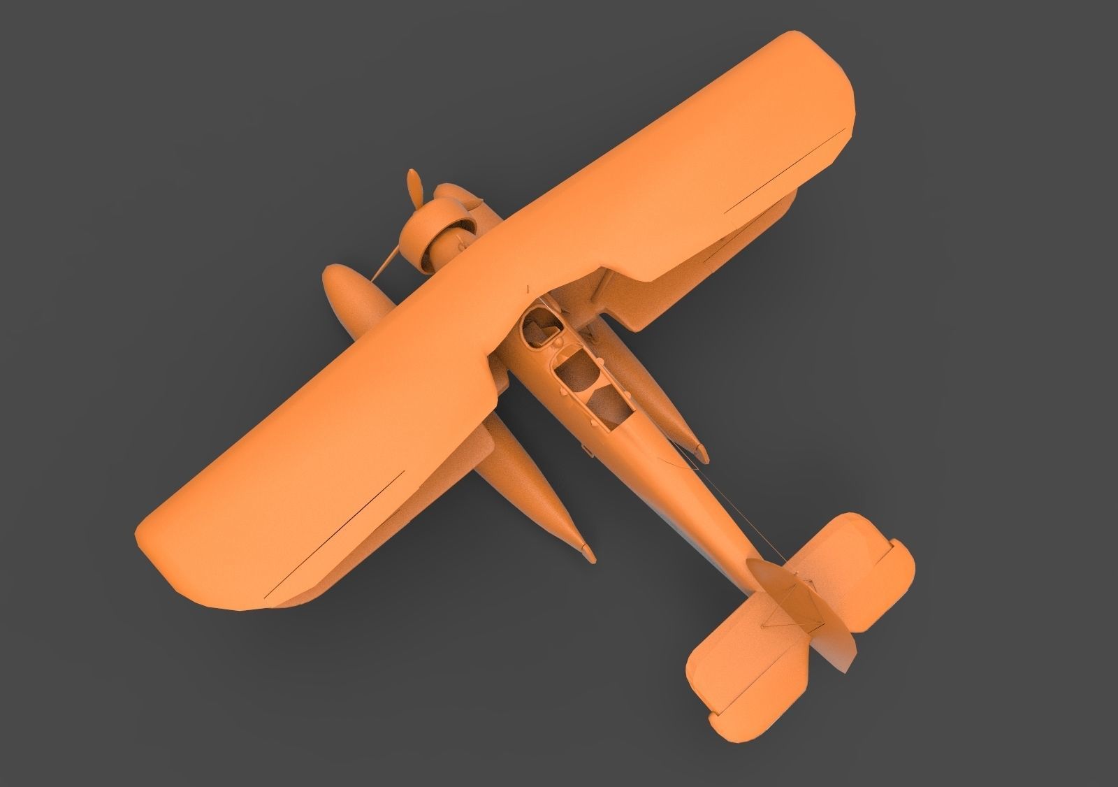 biplane 3D model 3D printable | CGTrader