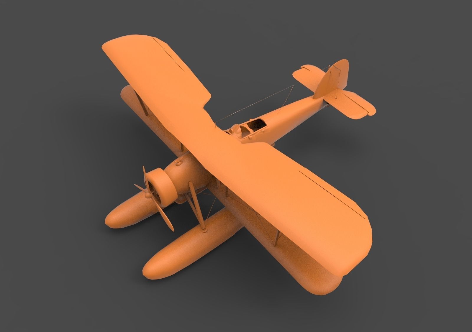 biplane 3D model 3D printable | CGTrader