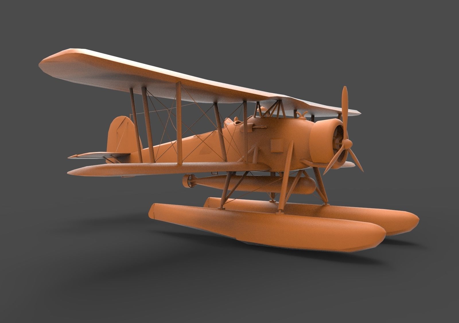 biplane 3D model 3D printable | CGTrader