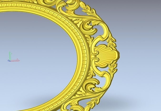 Mirror frame ellipse 3D model | CGTrader