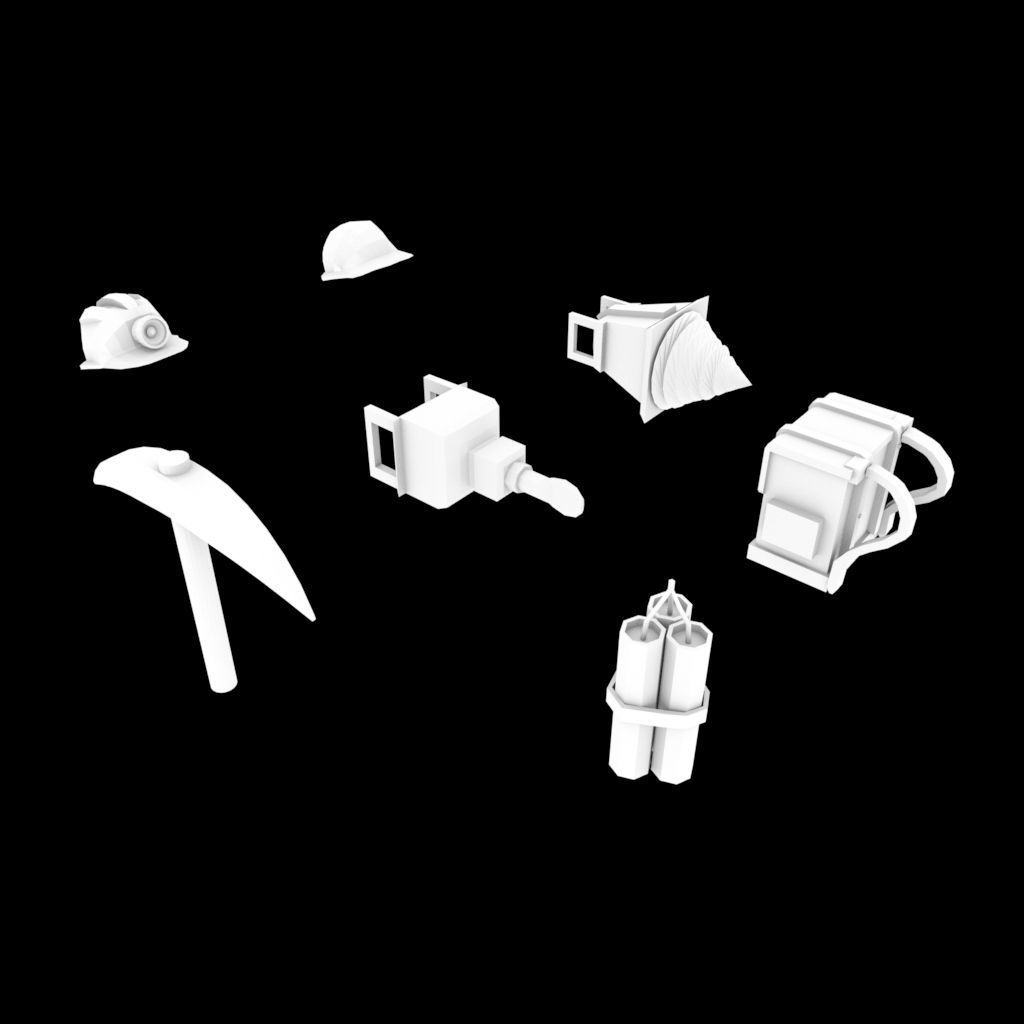 Miner Asset free VR / AR / low-poly 3D model | CGTrader