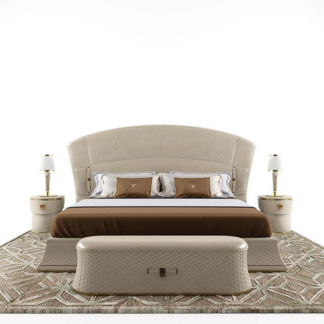 Turri Vogue Bed set 3D model | CGTrader