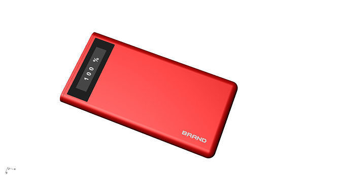 Power bank red 3D model 3D printable | CGTrader