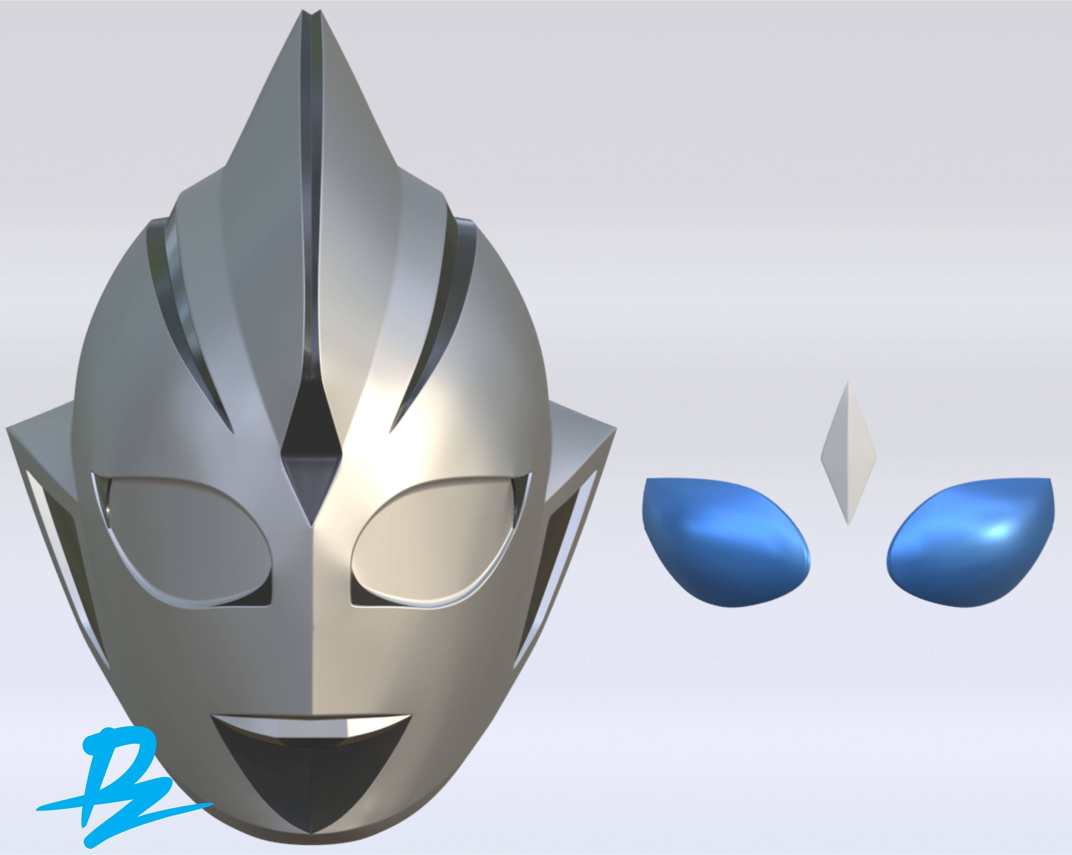 Mask Ultraman Evil Tiga 3D model 3D printable | CGTrader