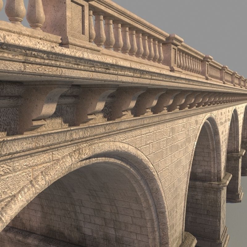 Arched stone bridge 3D model | CGTrader