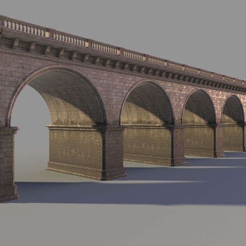 Arched stone bridge 3D model | CGTrader