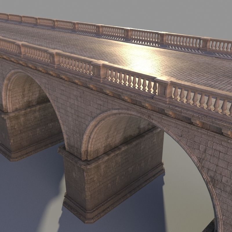 Arched stone bridge 3D model | CGTrader