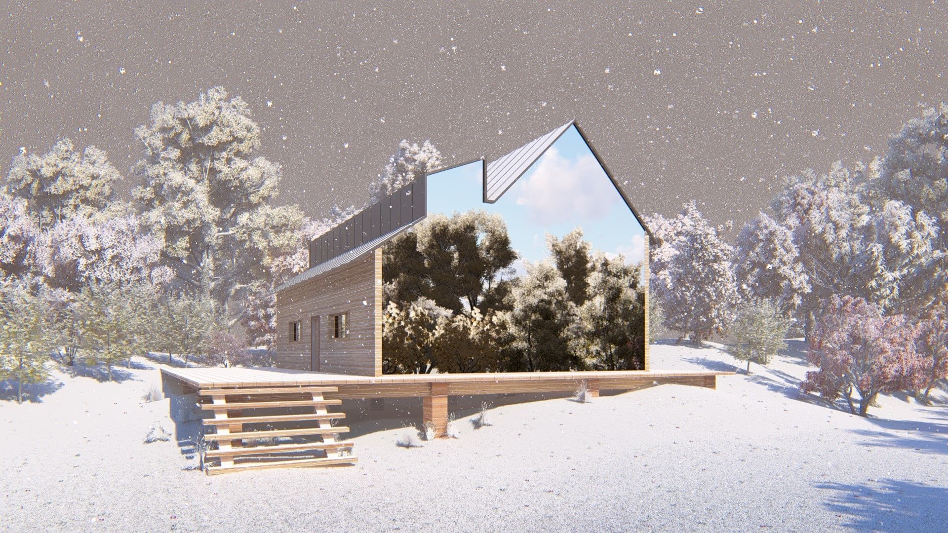 Forest House free 3D model | CGTrader
