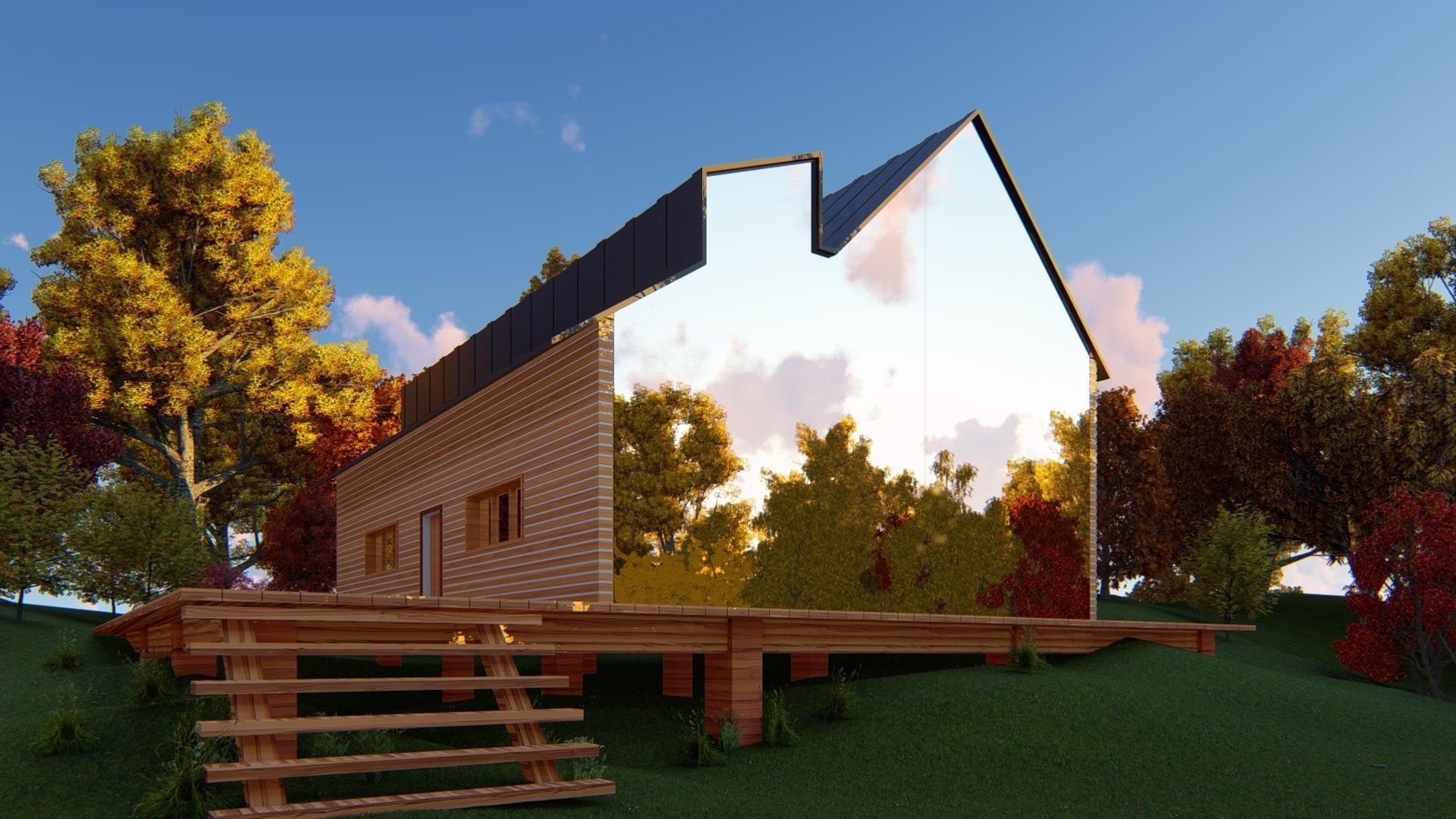Forest House free 3D model | CGTrader