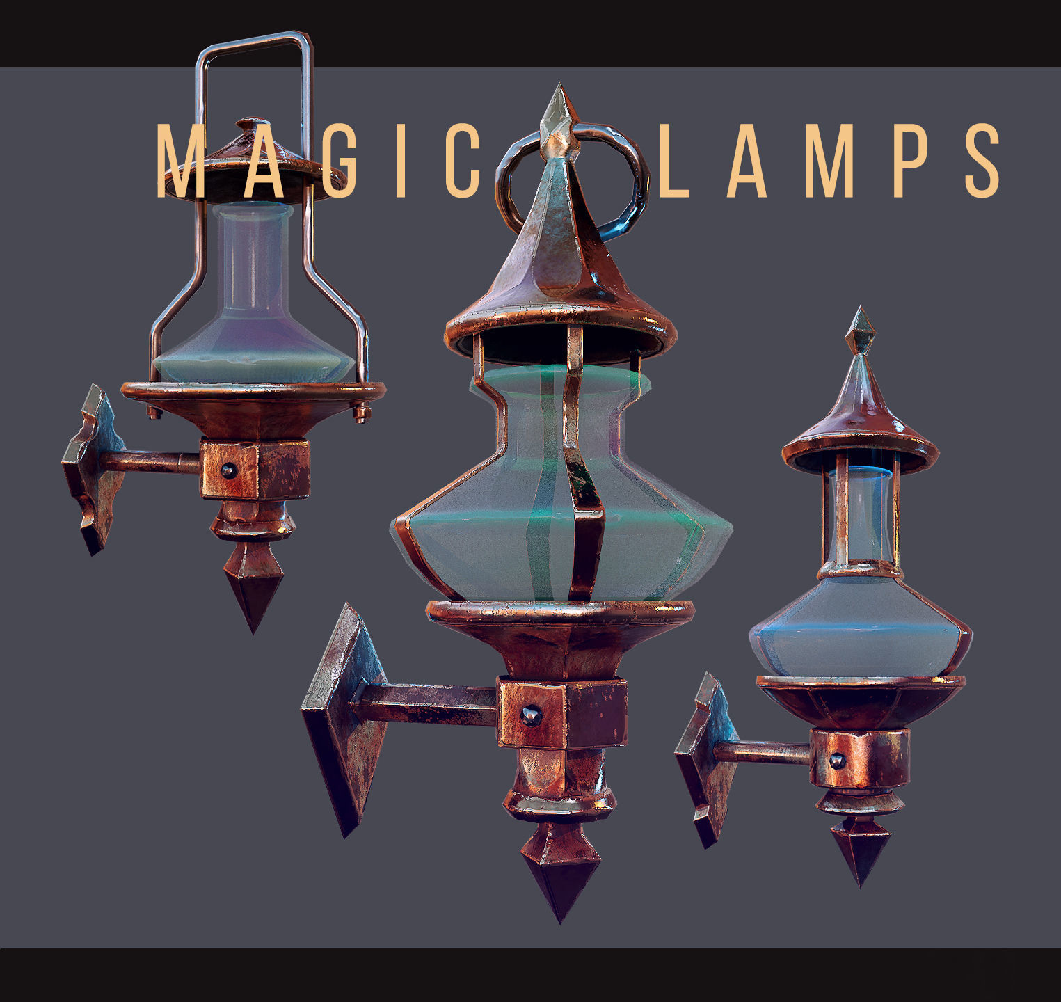 3D model Magic Lamps VR / AR / low-poly | CGTrader